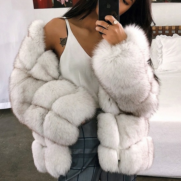 Jackets & Coats | Custom Made Long Fox Fur Coat | Poshmark